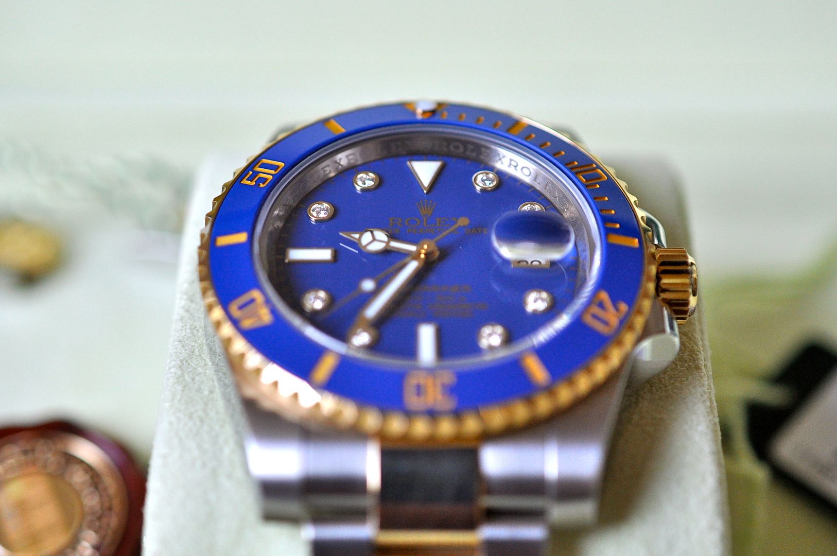 FS: Rolex Submariner 116613 Two Tone 18K/SS Bluesy Diamond Dial - Complete VG! - Rolex Forums ...
